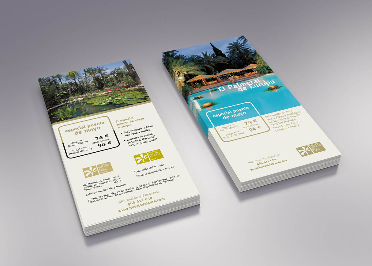 Flyer promocional Diseño e impresión Huerto del Cura